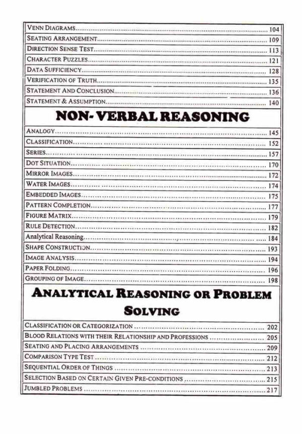 Reasoning Verbal, Non Verbal & Analytical Book By Attique Reasoning Verbal, Non Verbal & Analytical Book By Attique
